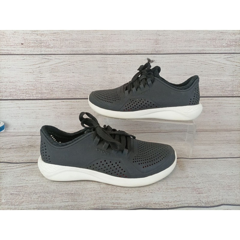 Crocs Literide Pacer Womens Black Lace Up Sneakers Si… - Gem